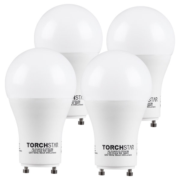 TORCHSTAR 60 Watt Equivalent A19 GU24/Twist And Lock Dimmable 5000K LED Bulb | Wayfair